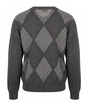Peserico Long-sleeved Knitted Sweater With Diamond Pattern