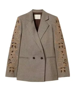 TWINSET Double-breasted Long-sleeve Blazer - Gray