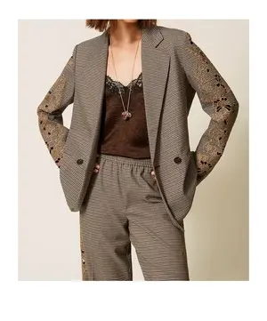 TWINSET Double-breasted Long-sleeve Blazer