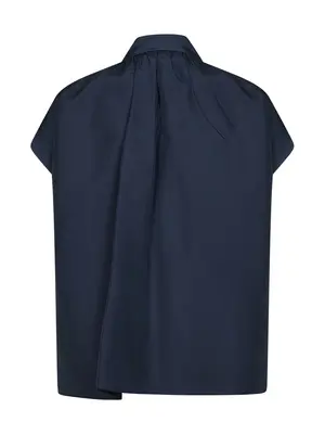 Max Mara Gathered Cap-sleeve Top