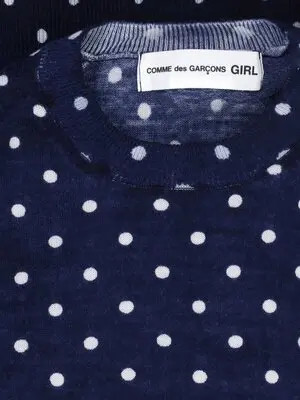 Comme Des Garçons Polka Dot Crewneck Jumper