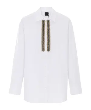 Pinko Embellished Long Sleeve Shirt - White