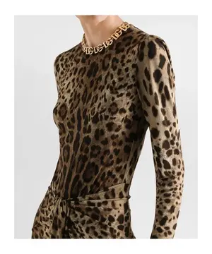 Dolce & Gabbana Leo- Viscose Jersey Dress