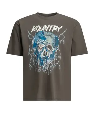 Kapital Denim Face' Crew-neck T-shirt - Brown