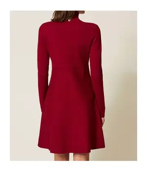 TWINSET High Neck Knit Mini Dress