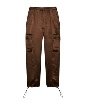 TWINSET Pleated-effect Casual Trousers With Cargo Pockets - Brown