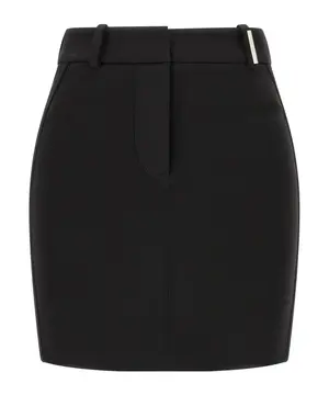 Attico High-rise Metal-plate Mini Skirt - Black