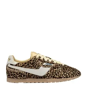 AUTRY Leopard Print Lace-up Low-top Sneakers