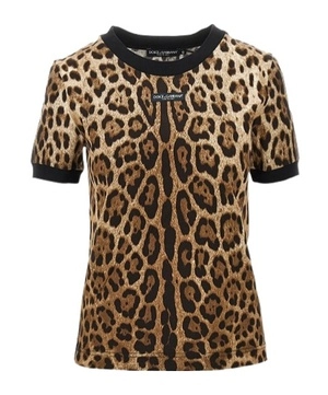 Dolce & Gabbana Leo-printed Crewneck T-shirt - Black