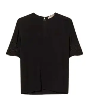 TWINSET Embroidered Detail T-shirt - Black