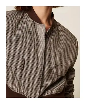 TWINSET Houndstooth Cropped Jacket