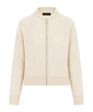 Fabiana Filippi Zip-up Waffle-knit Cardigan - White