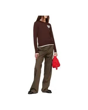 GANNI Logo Patch Knitted Jumper - No