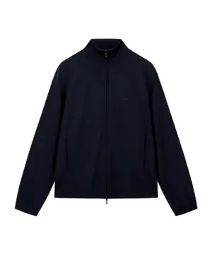 Emporio Armani Zip-up Stand-collar Sweatshirt - Navy Blue
