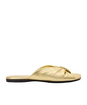 Loewe Pebble Soft Slide In Laminated Lambskin