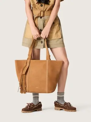 GOLDEN GOOSE 24/7 Tote Bag With Tassel Detail - Camel
