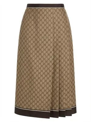 GUCCI Gucci GG Printed Silk Skirt