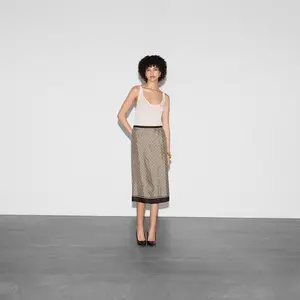 Gucci Gg Printed Silk Skirt