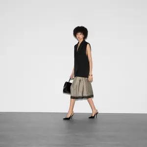 Gucci Gg Printed Silk Skirt