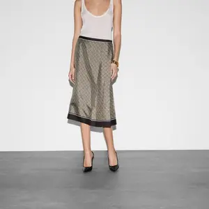 Gucci Gg Printed Silk Skirt