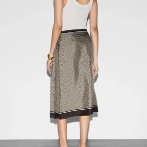 Gucci Gg Printed Silk Skirt