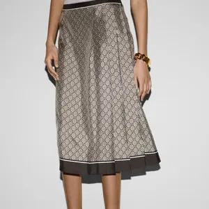 Gucci Gg Printed Silk Skirt