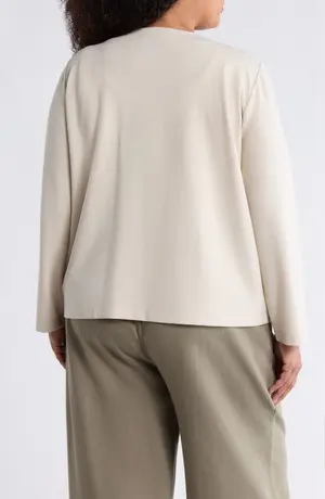 Eileen Fisher Collarless Zip Jacket
