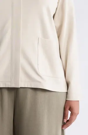 Eileen Fisher Collarless Zip Jacket