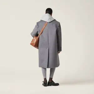 Miu Miu Single-breasted Velour Coat