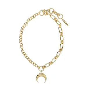 MARINE SERRE Moon Charm Chain Necklace - Yellow