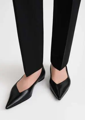 TOTEME Pointed Toe Slip On Ballerinas