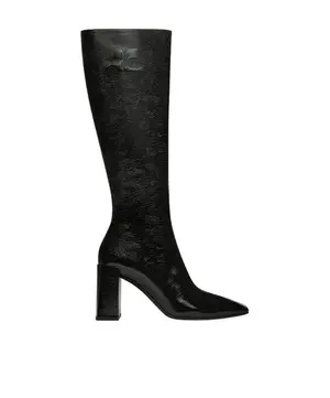COURREGES Block-heeled Knee-high Boots - Black