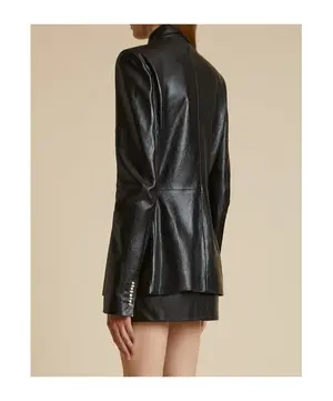 Khaite Standing Collar Leather Jacket - No