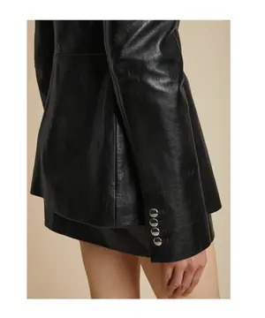 Khaite Standing Collar Leather Jacket - No