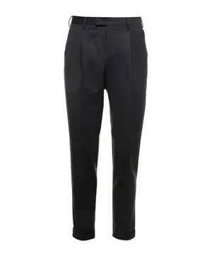 PT TORINO Casual Trousers With Belt Loops - Black