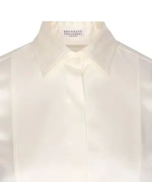 Brunello Cucinelli Long-sleeved Shirt With Curved Hem