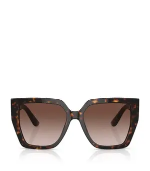 Dolce & Gabbana Tortoiseshell Oversized Square Sunglasses - Brown