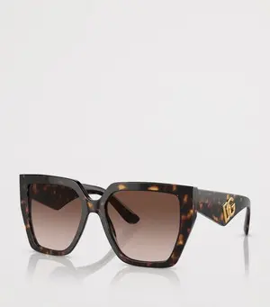 Dolce & Gabbana Tortoiseshell Oversized Square Sunglasses