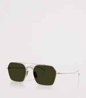 Oliver Spencer Titanium Tk-15 Square Sunglasses
