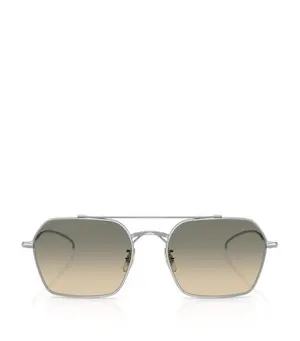 Oliver Spencer Titanium Tk-15 Square Sunglasses - Silver