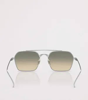 Oliver Spencer Titanium Tk-15 Square Sunglasses