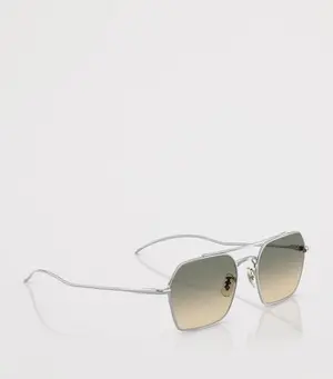 Oliver Spencer Titanium Tk-15 Square Sunglasses