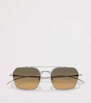 Oliver Spencer Titanium Tk-15 Square Sunglasses