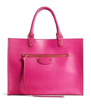 Balenciaga Large Leather Tote Bag - Pink