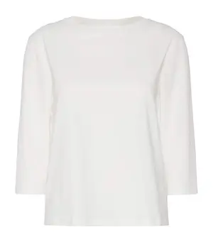 Max Mara Stretch-cotton Long-sleeve T-shirt - White