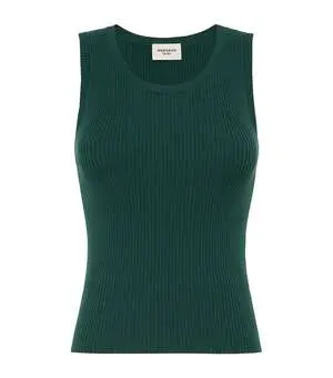Max Mara Rib-knit Tank Top - Green