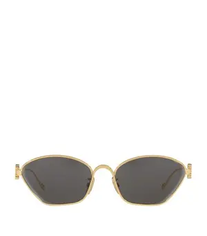 Loewe Anagram Hexagonal Sunglasses - Gold