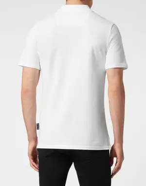 Philipp Plein Polo Shirt Ss Skull - White