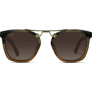 WMP EYEWEAR Demi51mm Oversized Square Polarized Sunglasses - Desert Sage