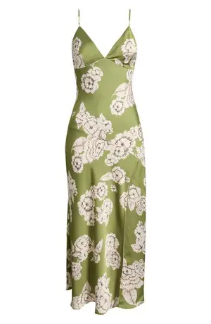 Lulus Carreta Floral Print Maxi Slipdress